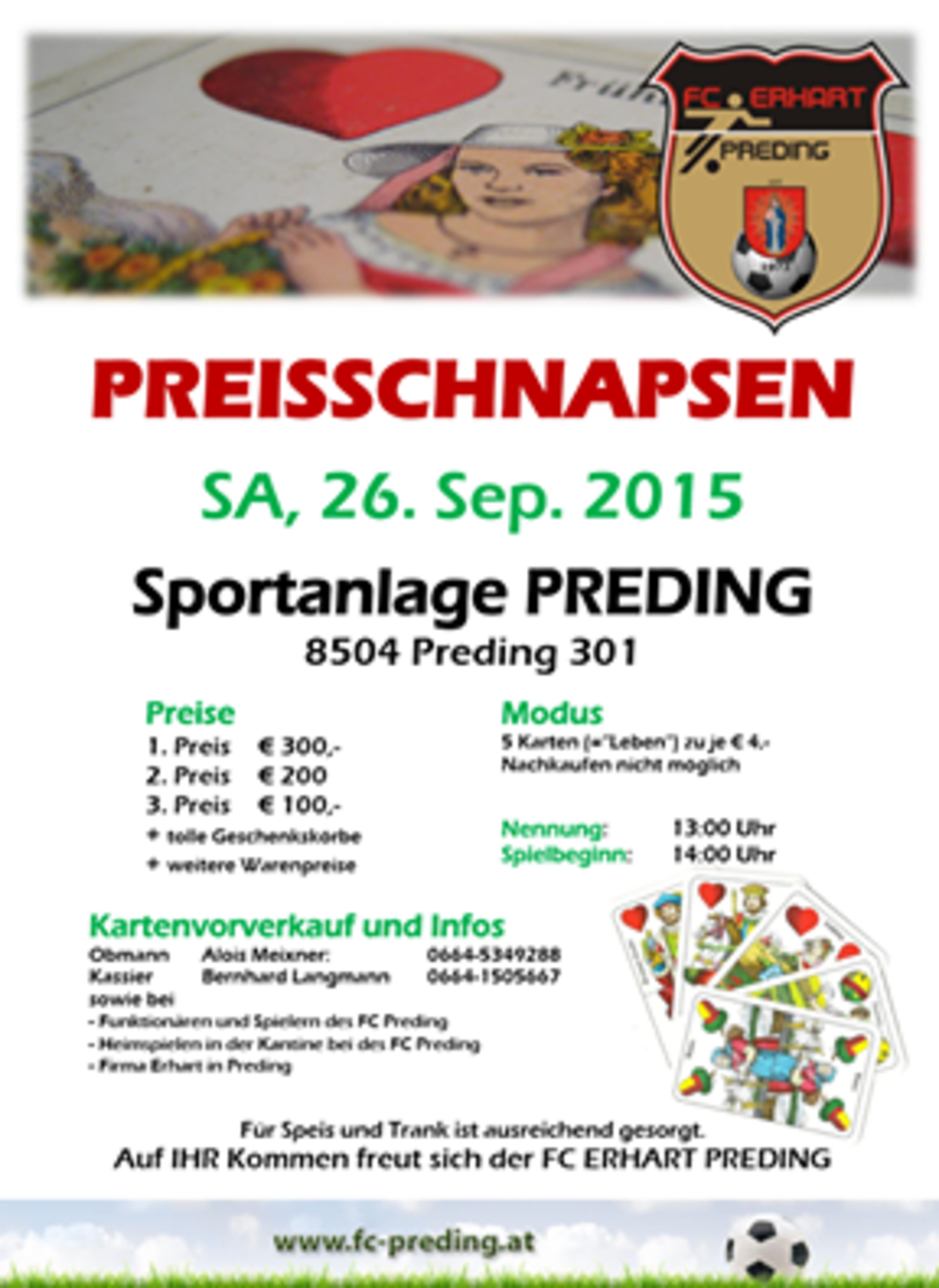 Preisschnapsen des FC Preding - Deutschlandsberg