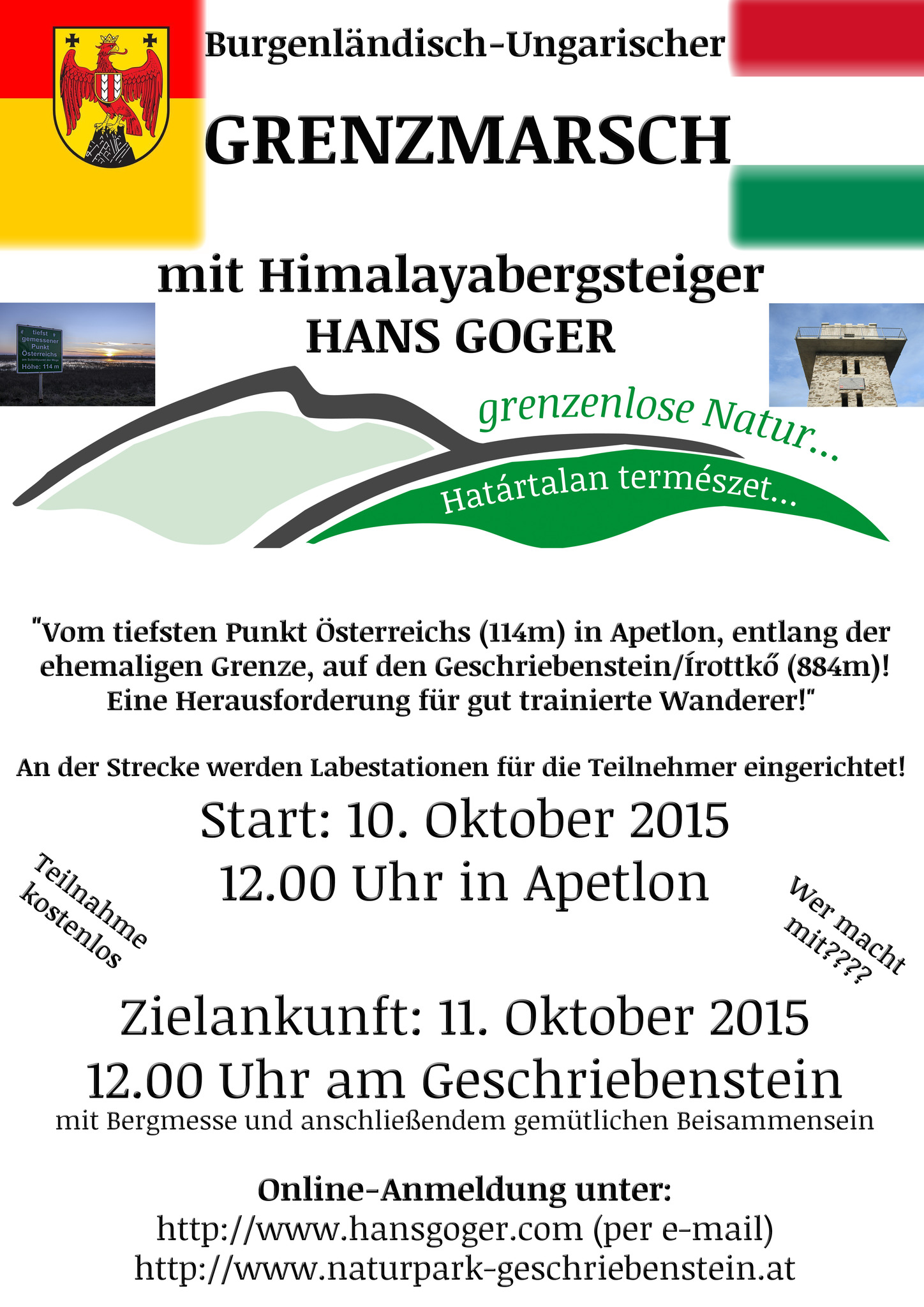 Burgenländisch-Ungarischer Grenzmarsch mit Extrembergsteiger Hans ...