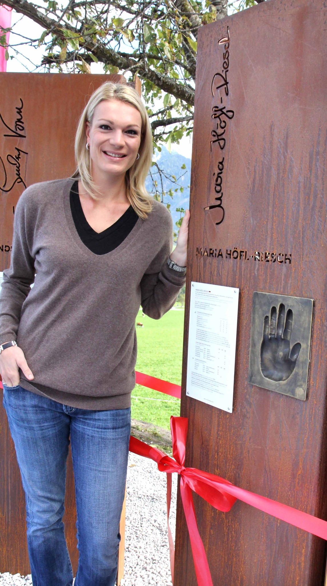 Maria Höfl-Riesch am alpinen "Walk of Fame" - Kitzbühel