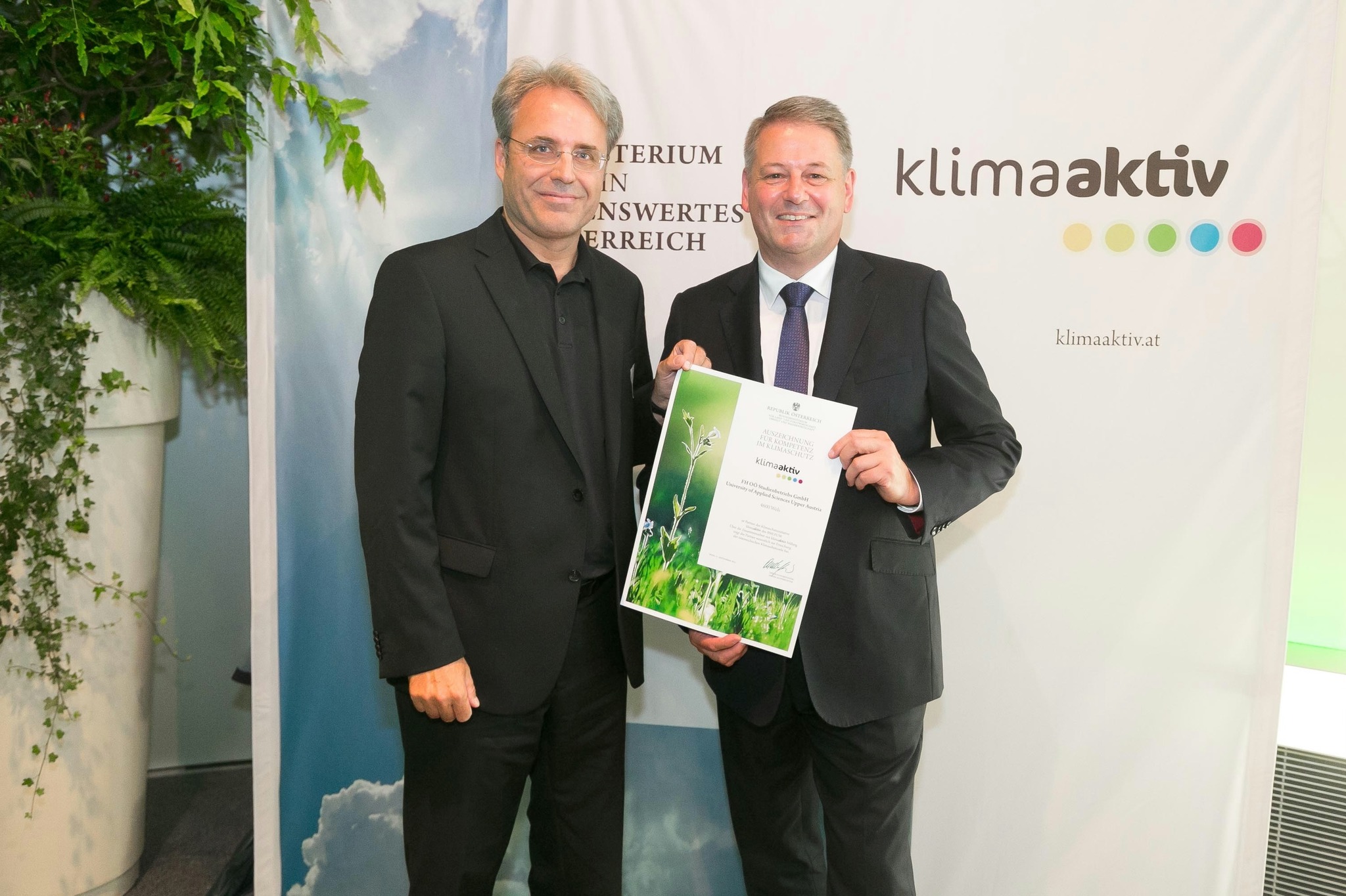 FH Wels als klimaaktiv Partner ausgezeichnet - Wels & Wels Land