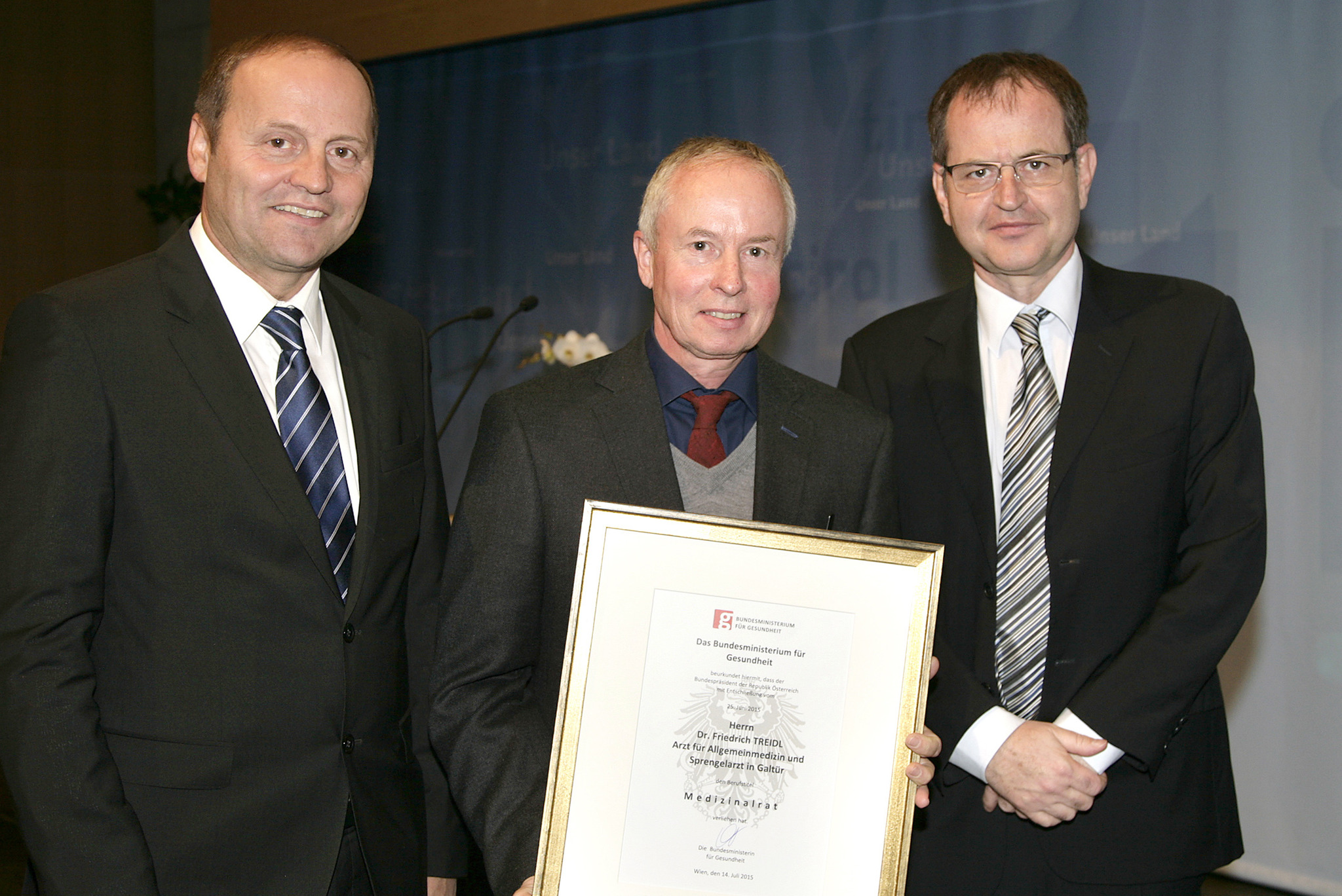 Fritz Treidl zum Medizinalrat ernannt - Landeck
