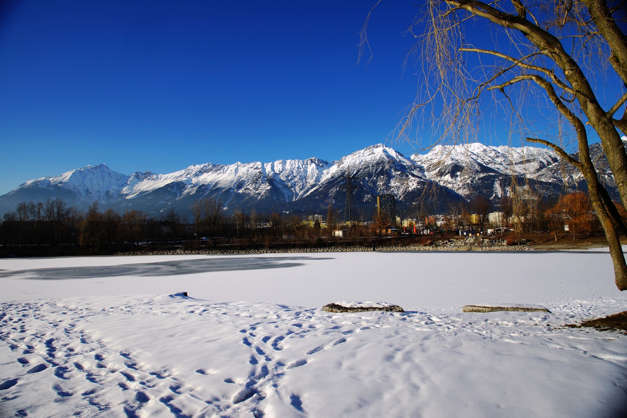 Unser Baggersee im Winter 2015 - Innsbruck