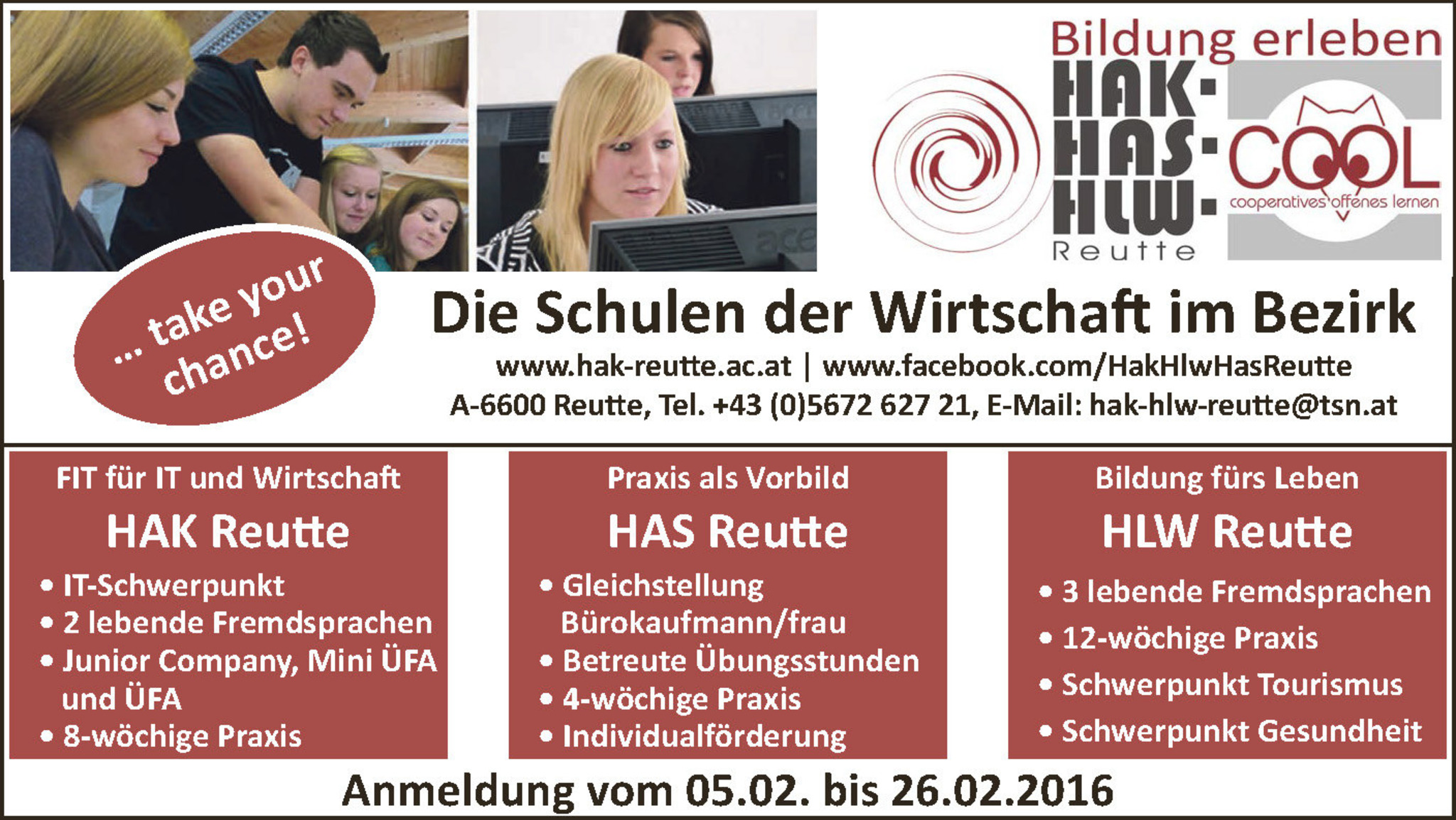 Karriere mit HAK/HAS und HLW - Reutte