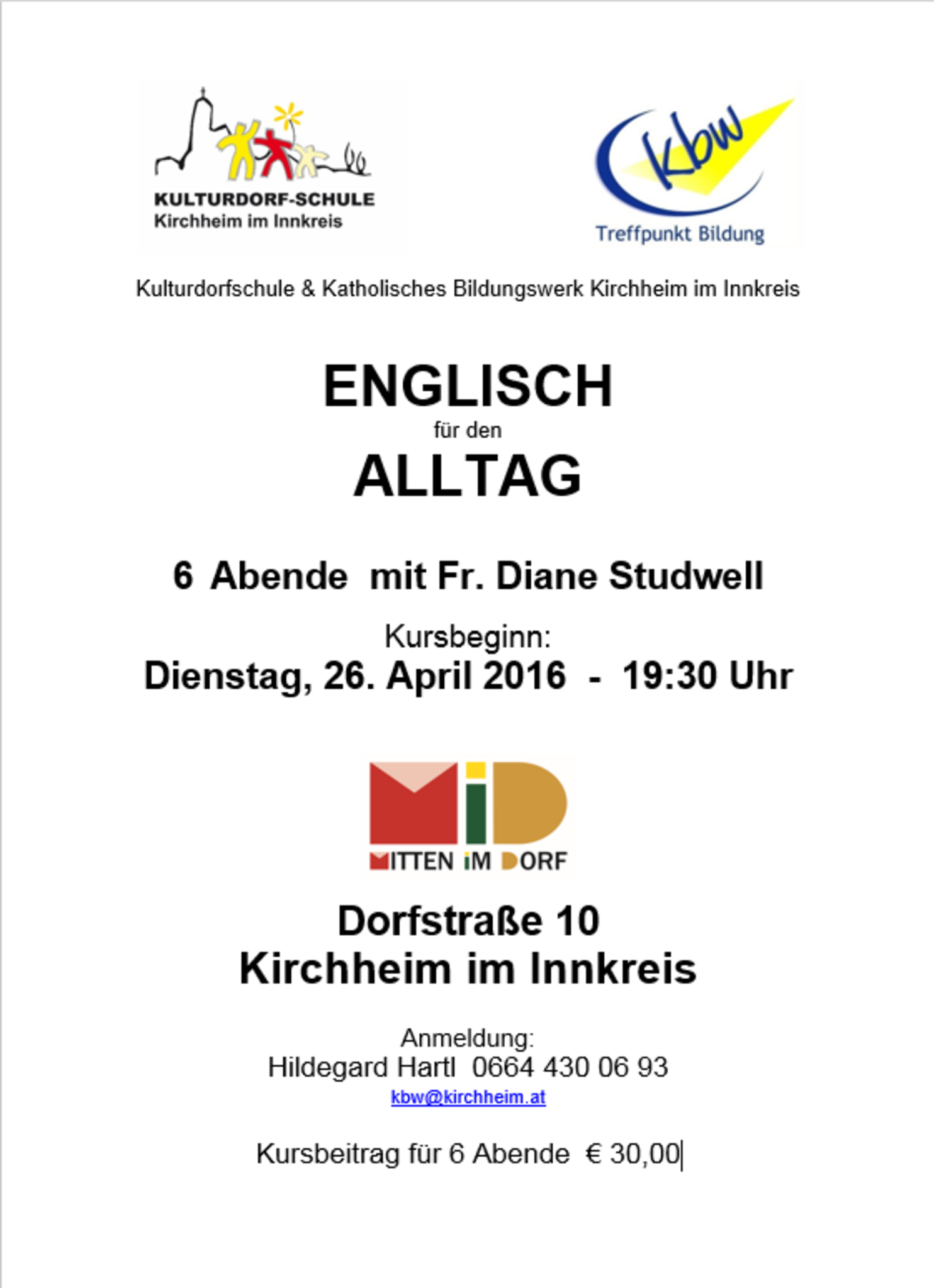 ENGLISCH für den ALLTAG - Ried