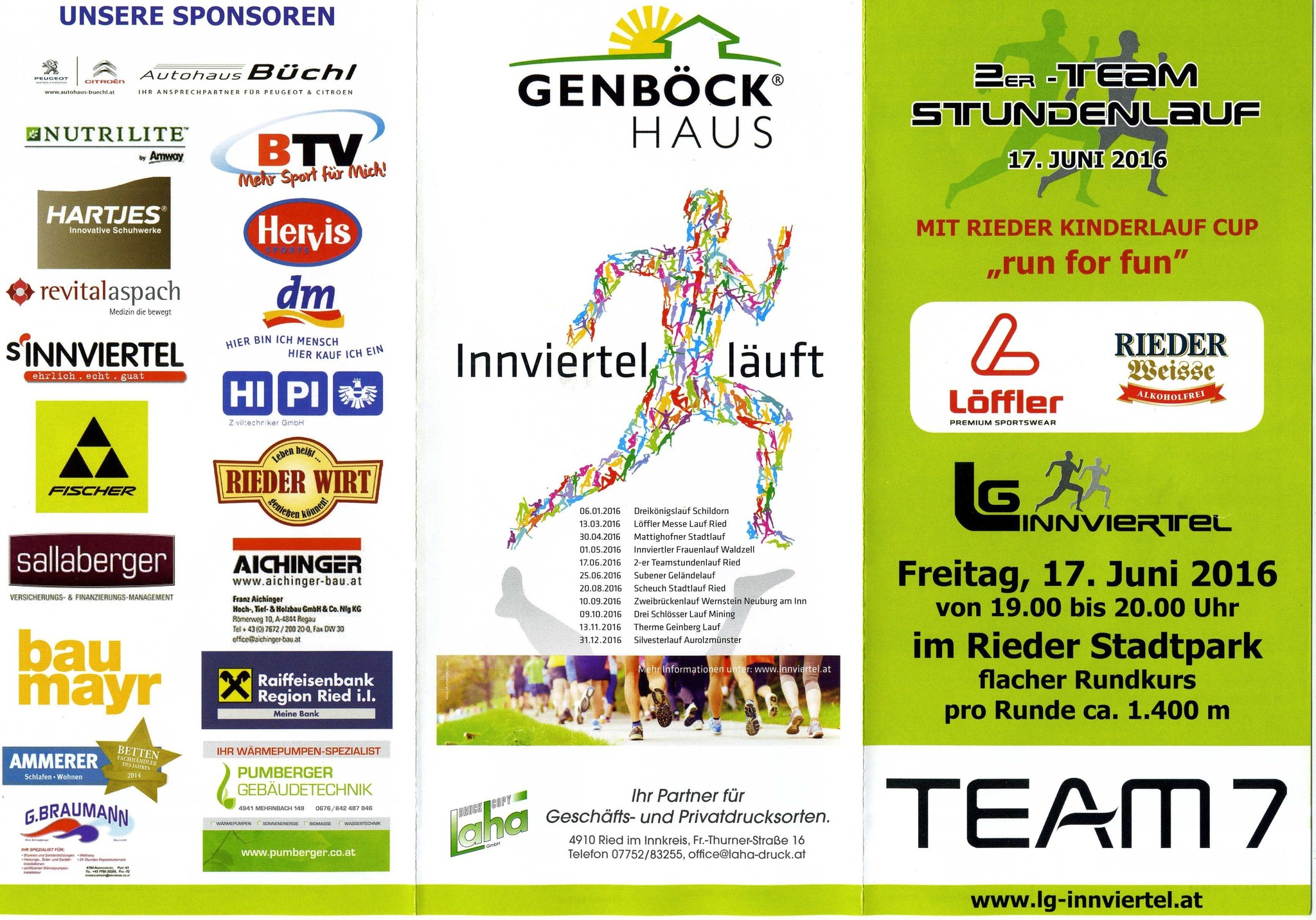 Der Countdown zum 2er-Team-Stundenlauf in Ried/I. läuft!! - Ried