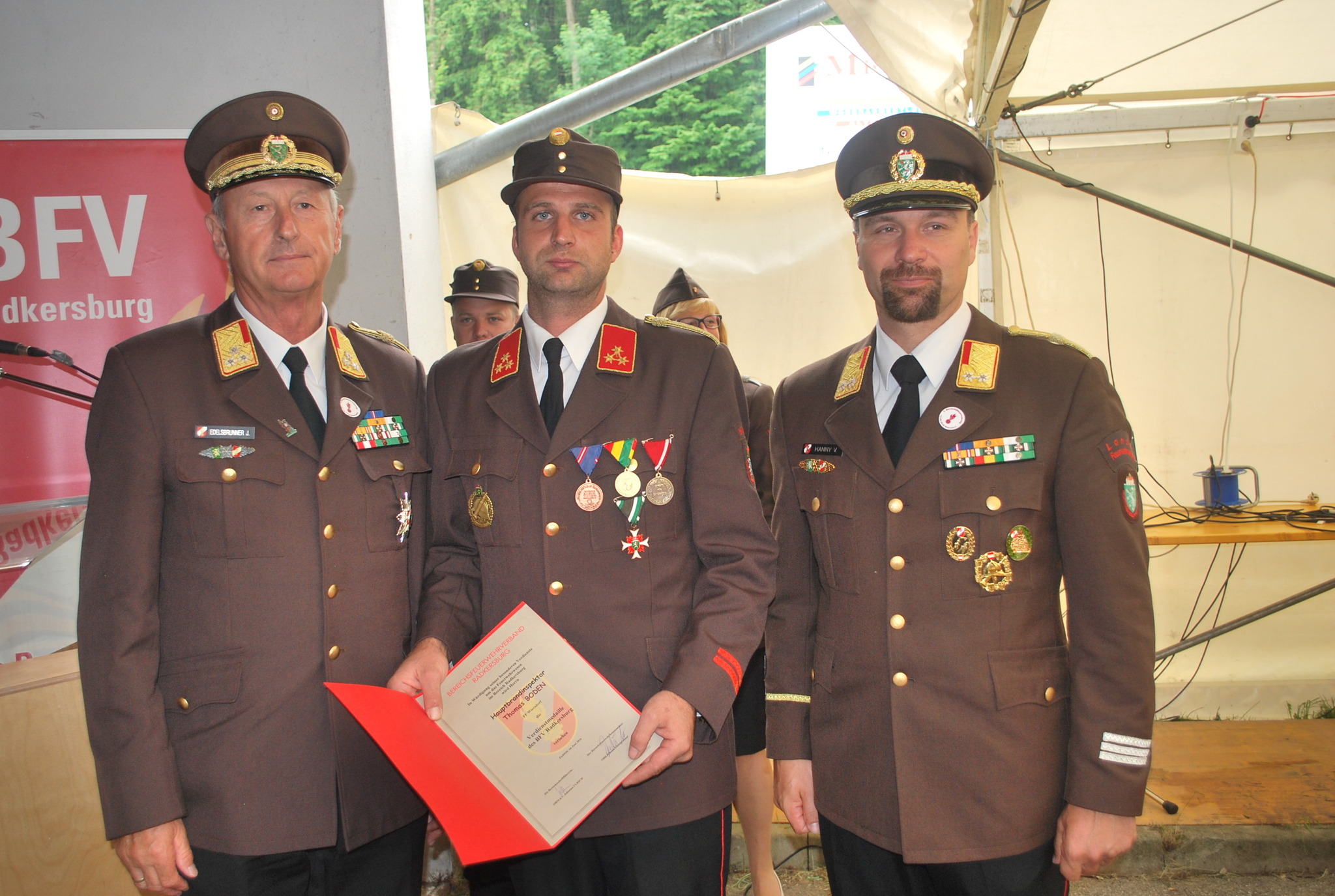 Kommandant Thomas Boden hatte Grund zum Feiern - Südoststeiermark
