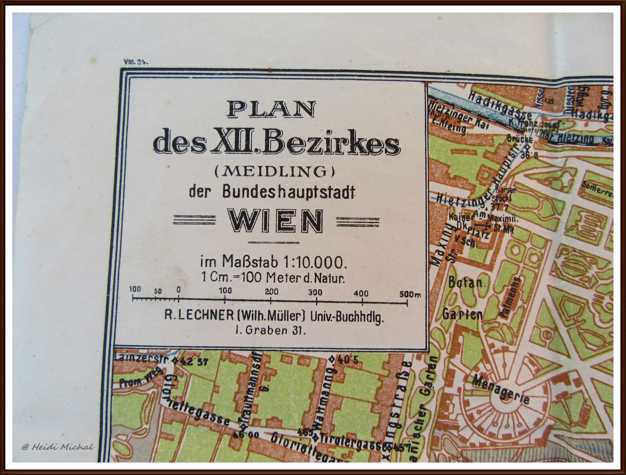 Ein alter Plan von Meidling - Favoriten