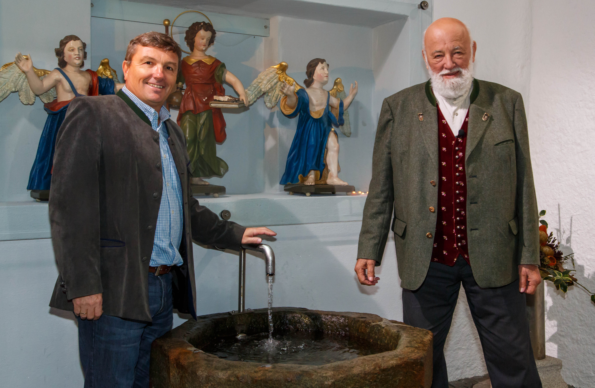 Sepp Forcher bei Dreharbeiten im Mühlviertel - Freistadt