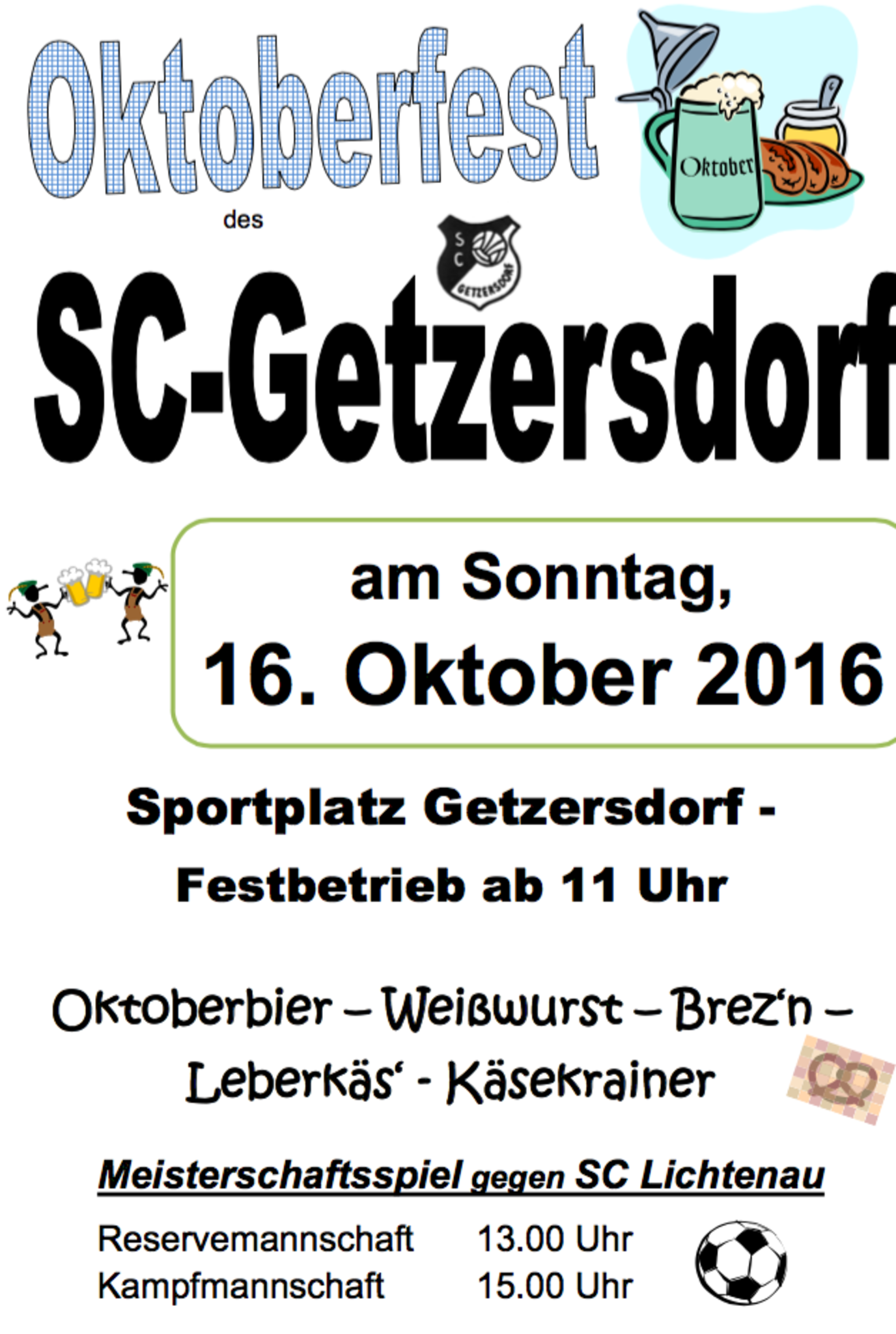 Oktoberfest des SC Getzersdorf - Herzogenburg/Traismauer