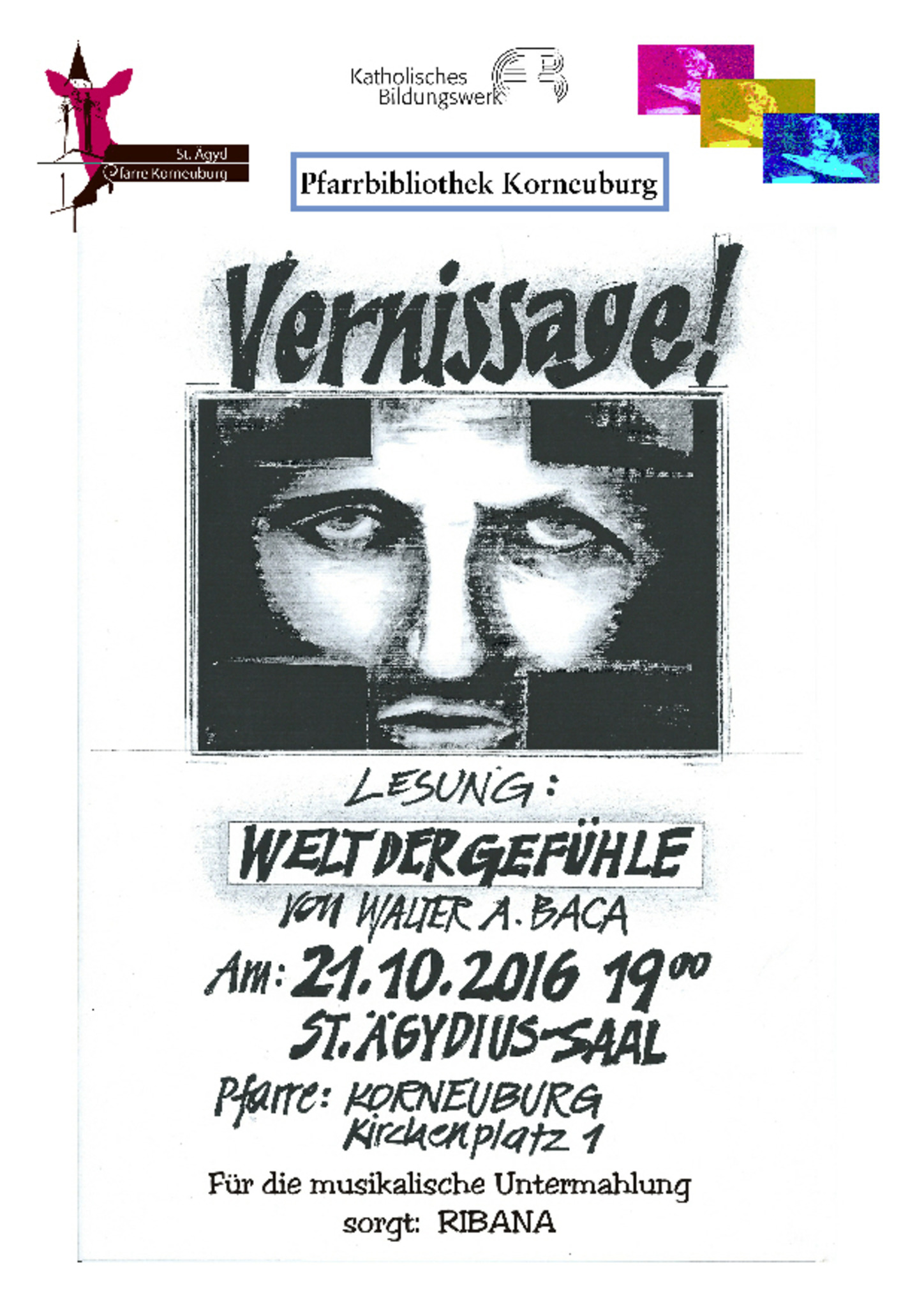 Walter Baca - Vernissage und Lesung - Korneuburg