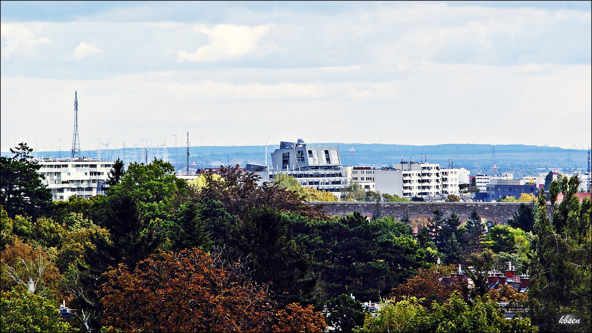 Blick von Mauer über Liesing - Liesing
