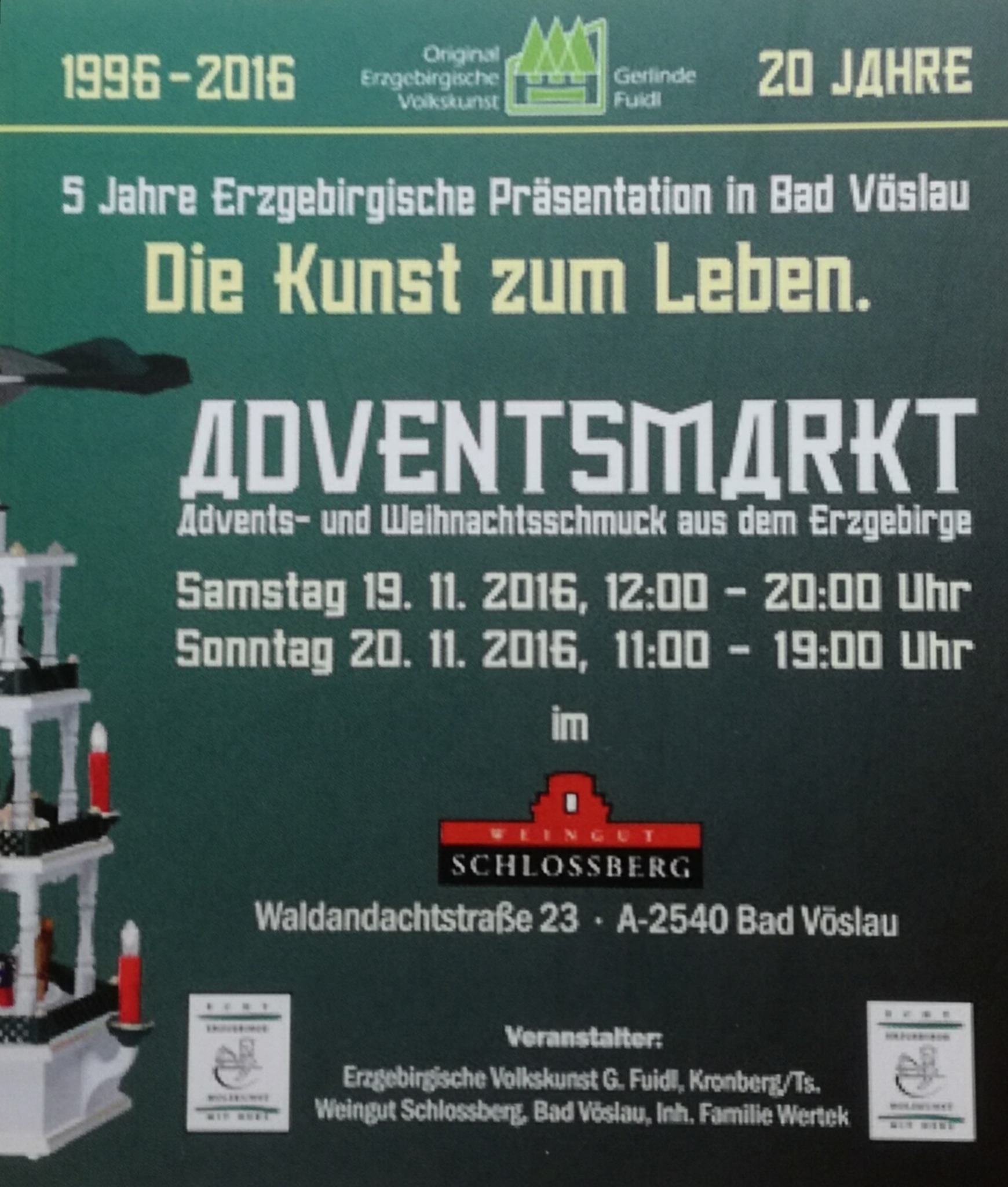 Ausflugstipp Adventmarkt 19. / 20.11.2016 im Weingut Schlossberg - Baden