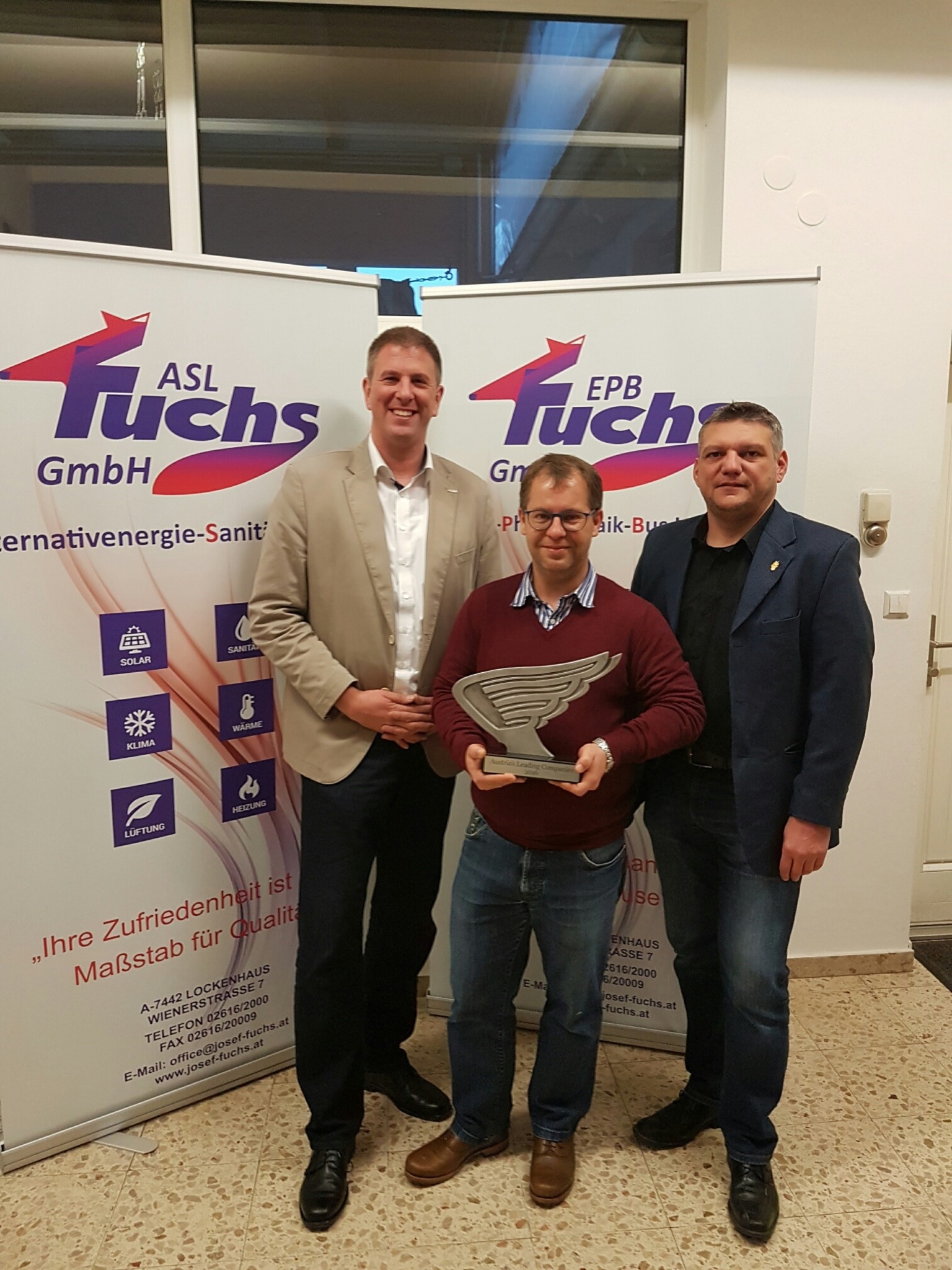 Wirtschaftskammer gratuliert der Fuchs Josef GmbH zur Auszeichnung ...