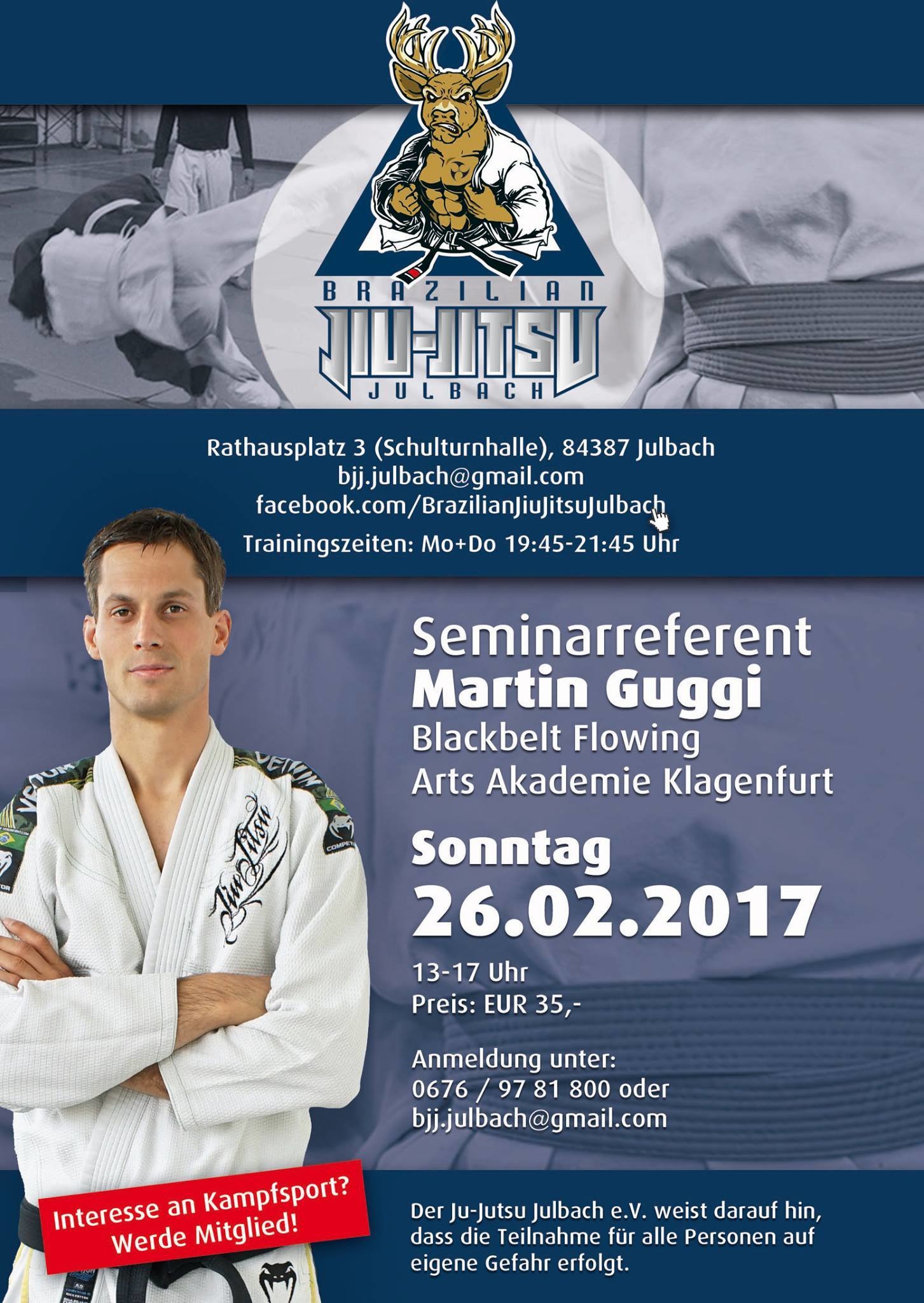 Martin Guggi zu Gast bei Jiu Jitsu Julbach - Braunau
