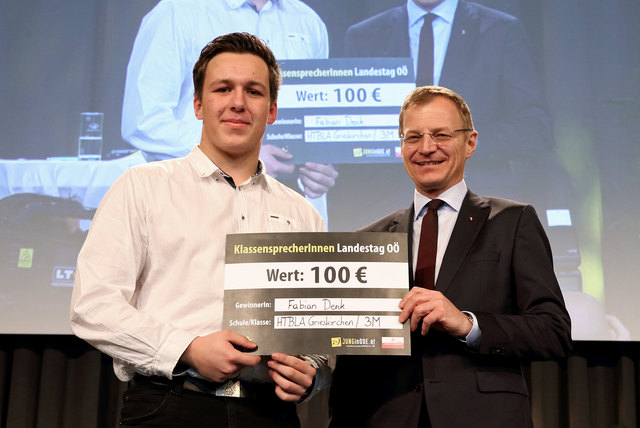 Fabian Denk ist ein besonders engagierter Klassensprecher ...