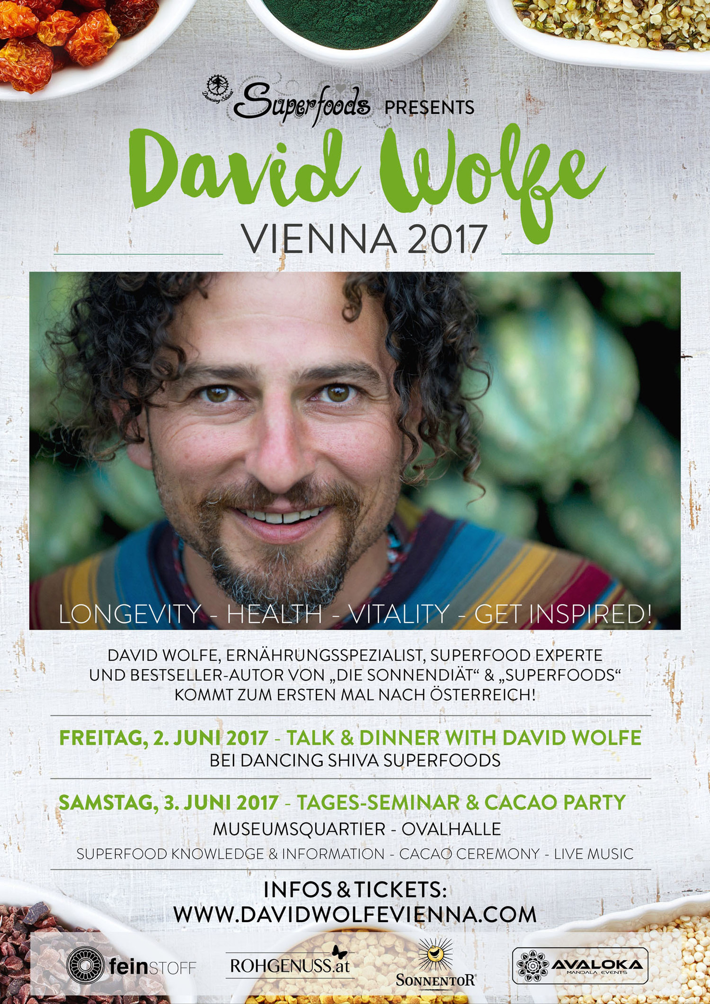 David Wolfe erstmals live in Wien! - Neubau
