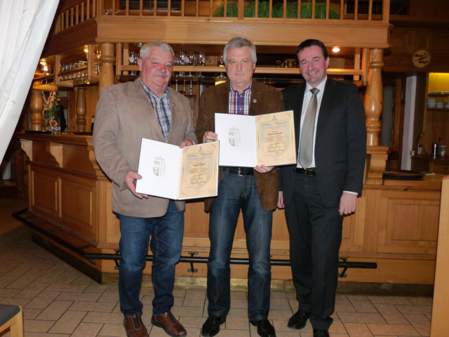 Ehrennadel der Gemeinde für Pröll und Kasper - Rohrbach