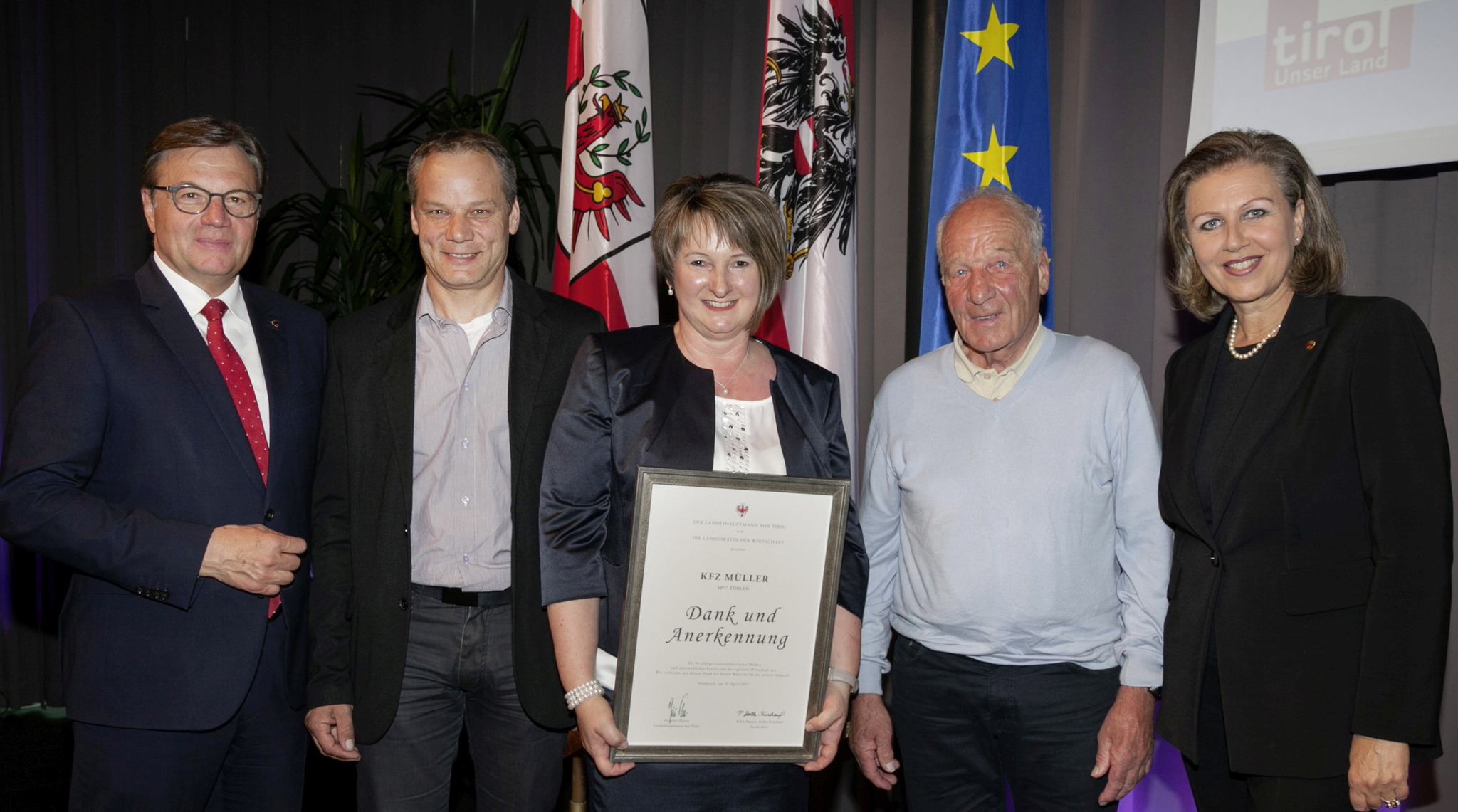 KFZ Müller aus Zöblen wurde geehrt - Reutte