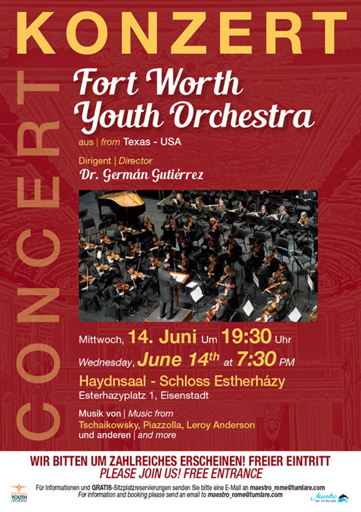 GRATIS KONZERT Fort Worth Youth Orchestra - Eisenstadt