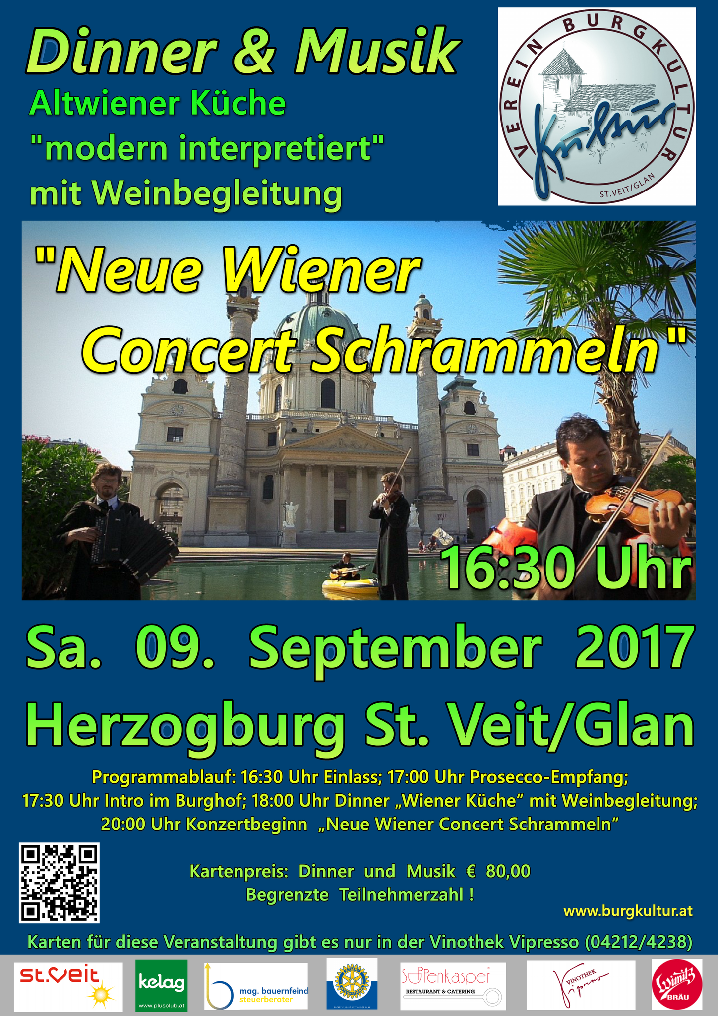 Verein "Burgkultur St. Veit" präsentiert: ***Dinner mit Musik*** - St. Veit