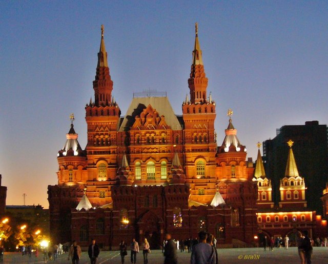 Transsib-Reise - Moskau - der rote Platz bei Nacht - Krems