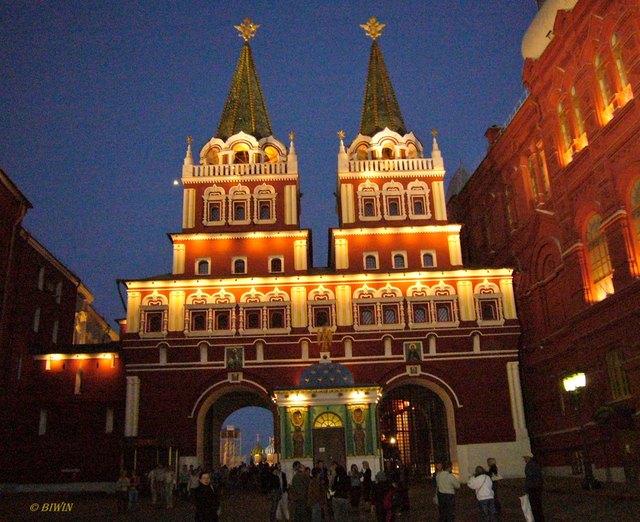 Transsib-Reise - Moskau - der rote Platz bei Nacht - Krems