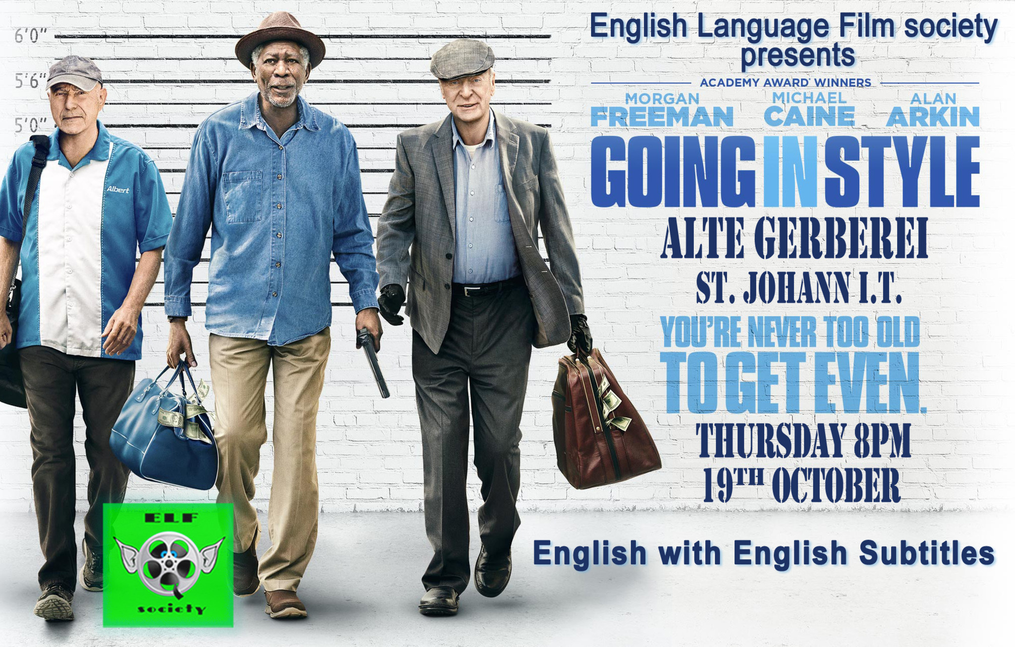 Film "Going in Style" - Englisch mit englischen Untertiteln - Kitzbühel
