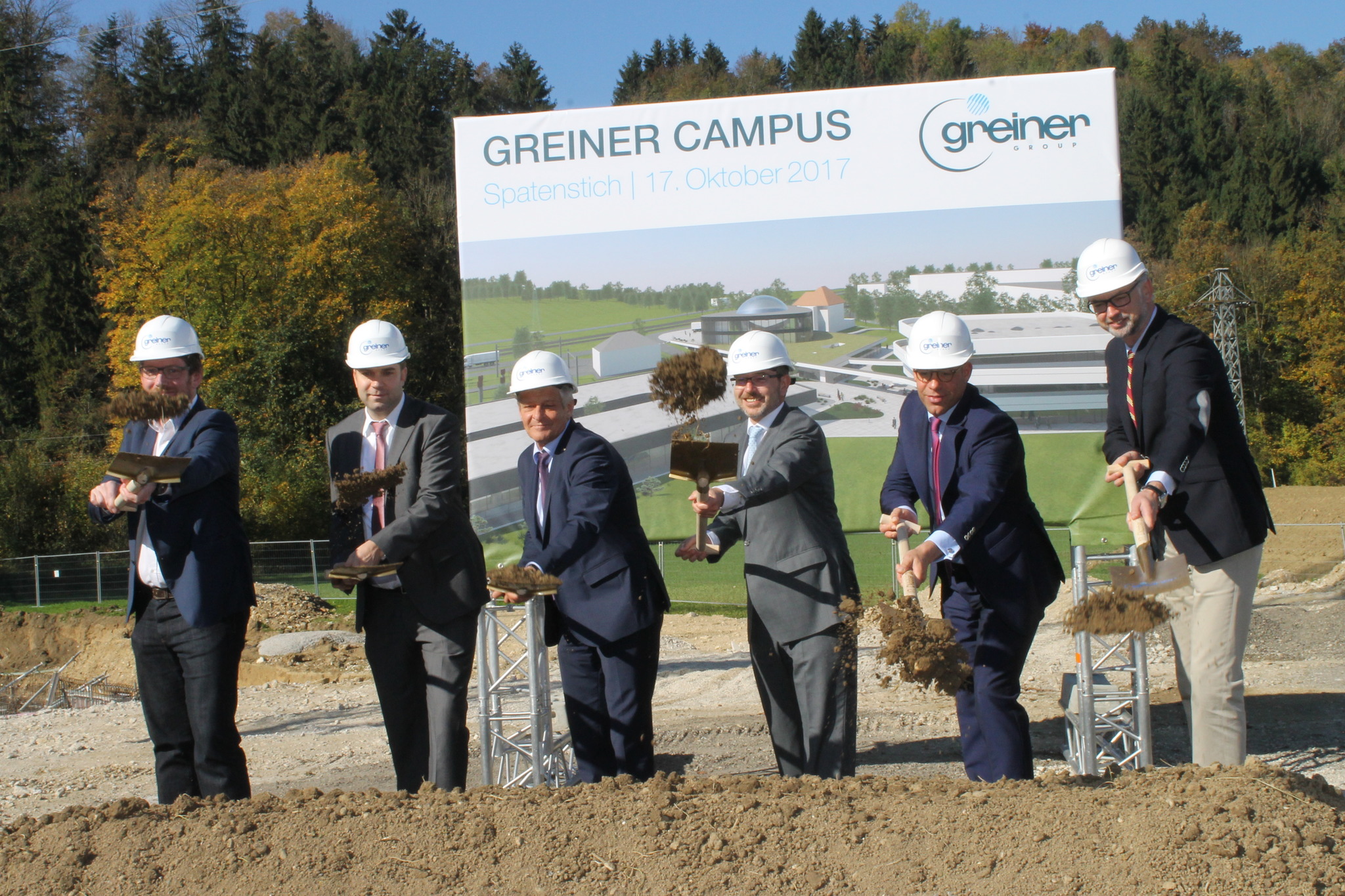 Spatenstich für Standortausbau zum Greiner Campus - Kirchdorf