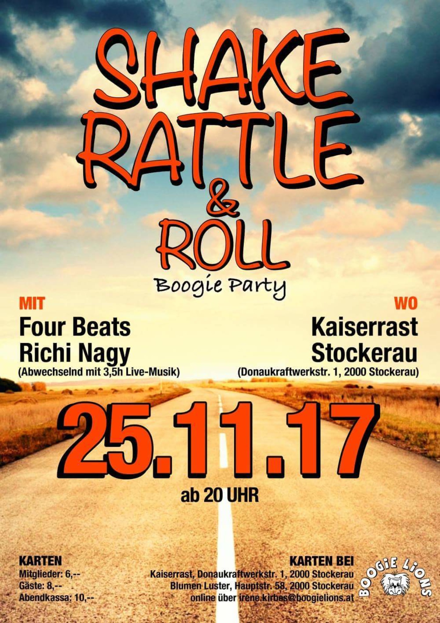 Die Boogie Lions präsentieren: ♪♫ Shake, Rattle and Roll ♫♪ Es ist ...