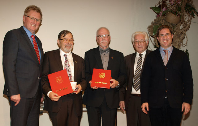 Kulturmedaillen der Stadt für Kalliauer und Wamser - Wels & Wels Land