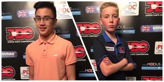 Österreicher Rusty Jake Rodriquez im Finale der JDC Youth Dart World ...