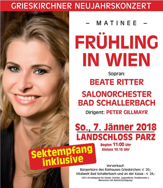 Grieskirchen: Matinee | Neujahrskonzert 2018 am Sonntag, 07. Jänner, 11 ...
