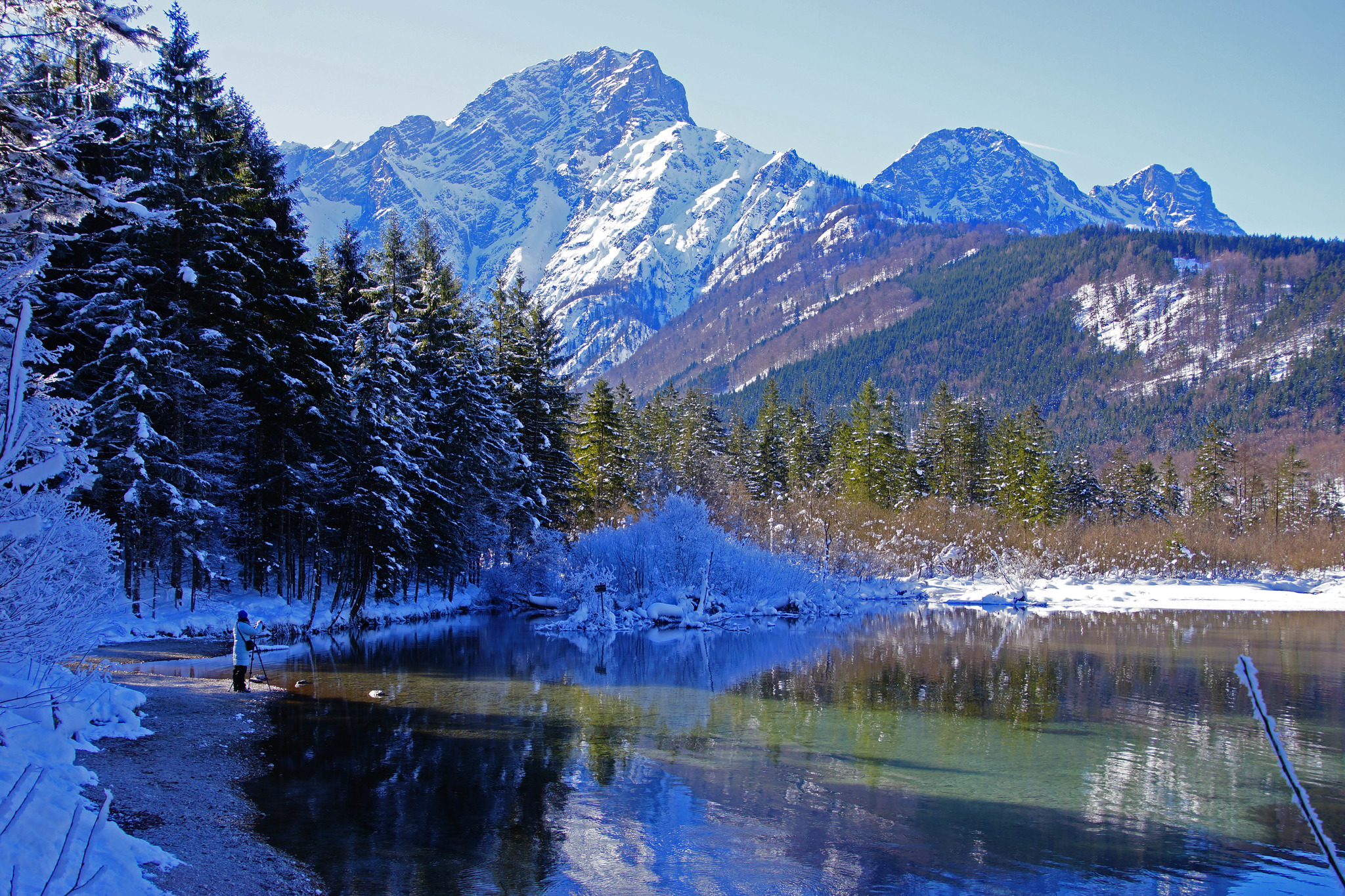 der Almsee ist auch im Winter wunderschön - Enns