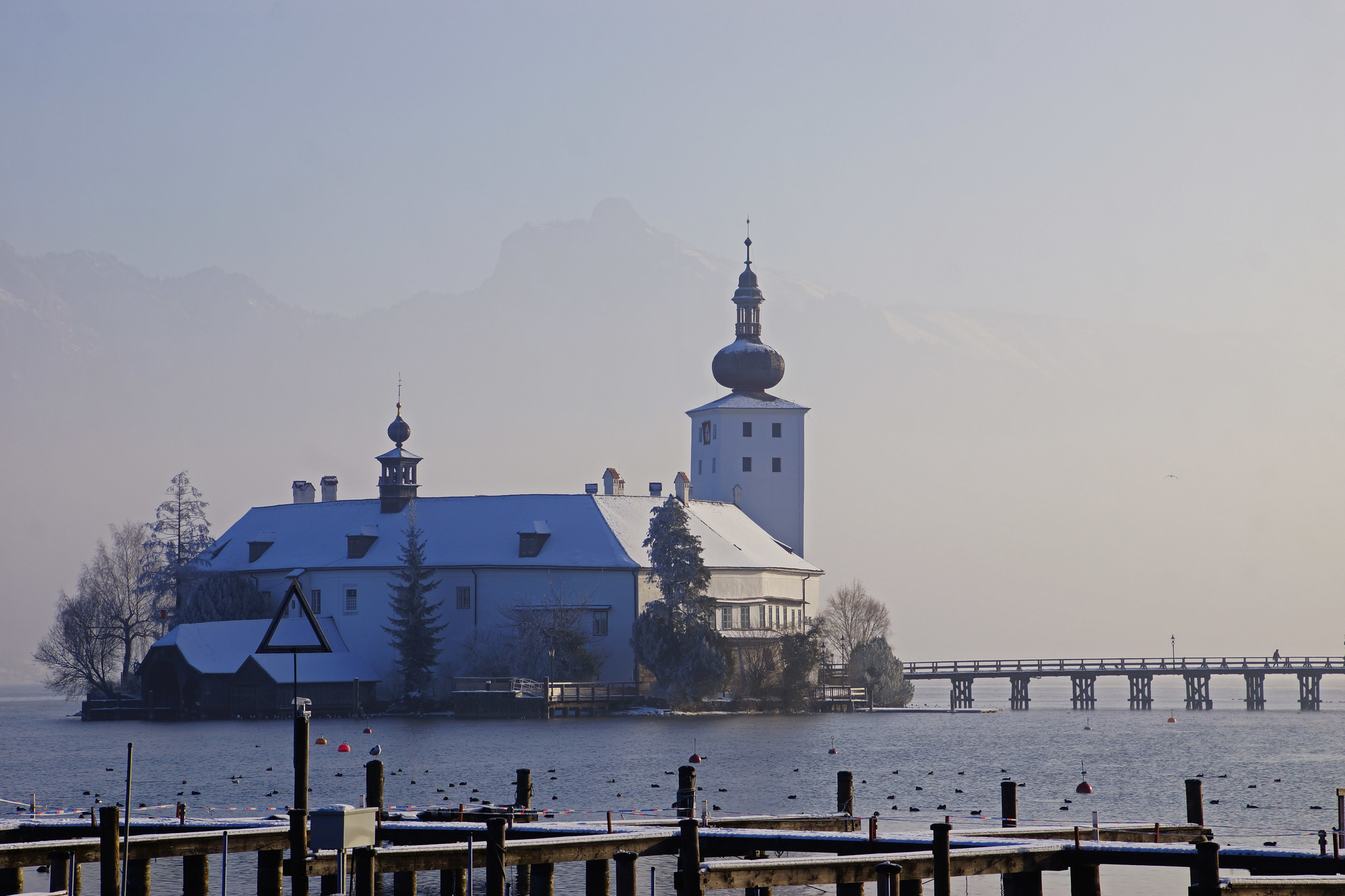 Gmunden im Winter - Enns