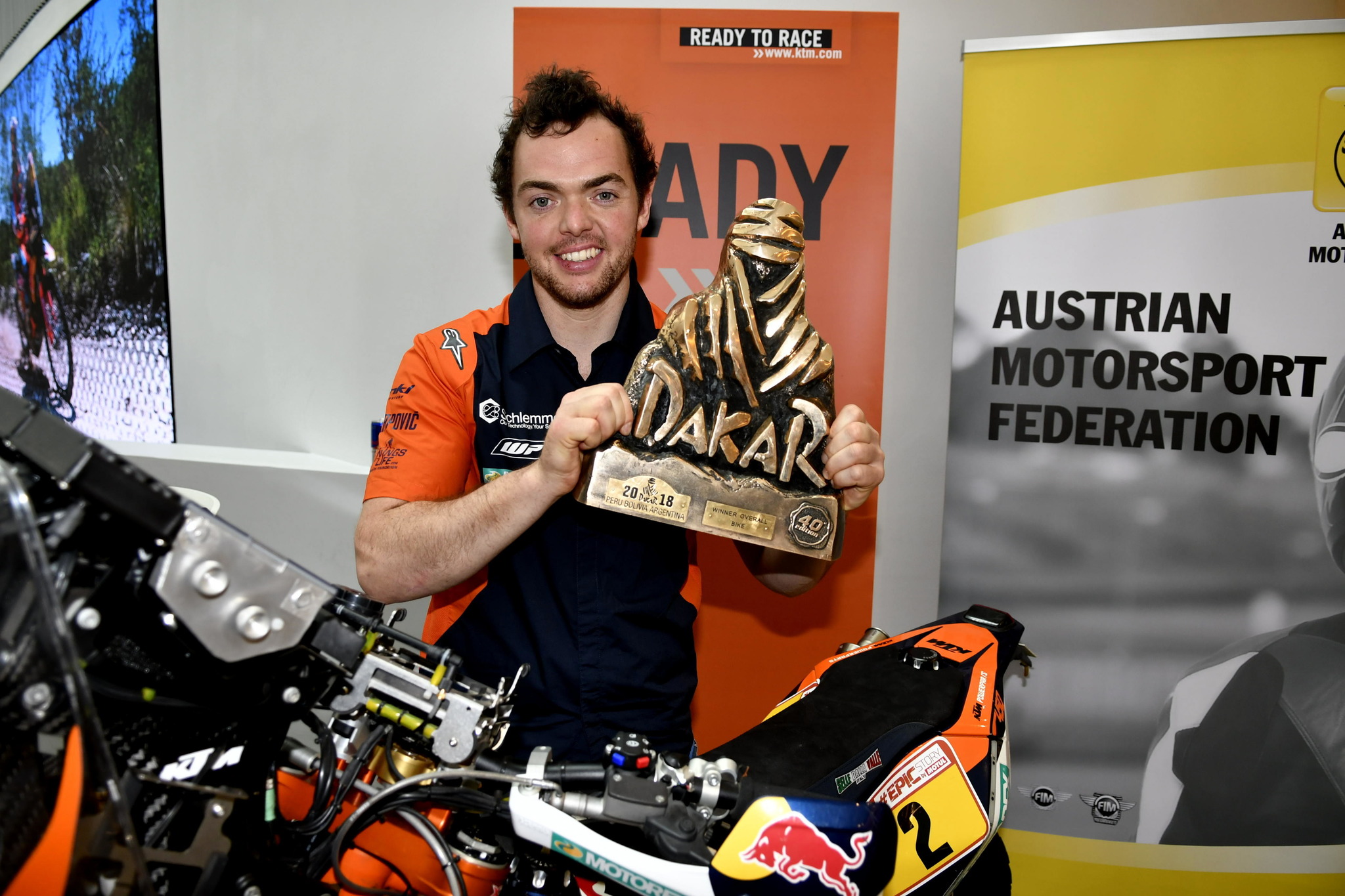 Dakar Motorrad Champion Matthias Walkner zu Gast in Wien - Hietzing