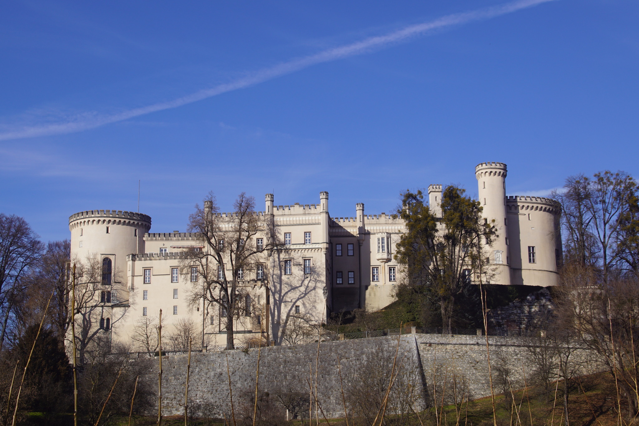 schönes blick aufs schloß wolfsberg im winter - Lavanttal