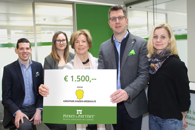 Spende statt Geschenke! 1.500 Euro für die Kinderkrebshilfe - St. Veit