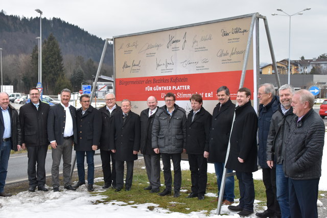 Bürgermeister aus Bezirk Kufstein unterstützen Platter "plakativ ...