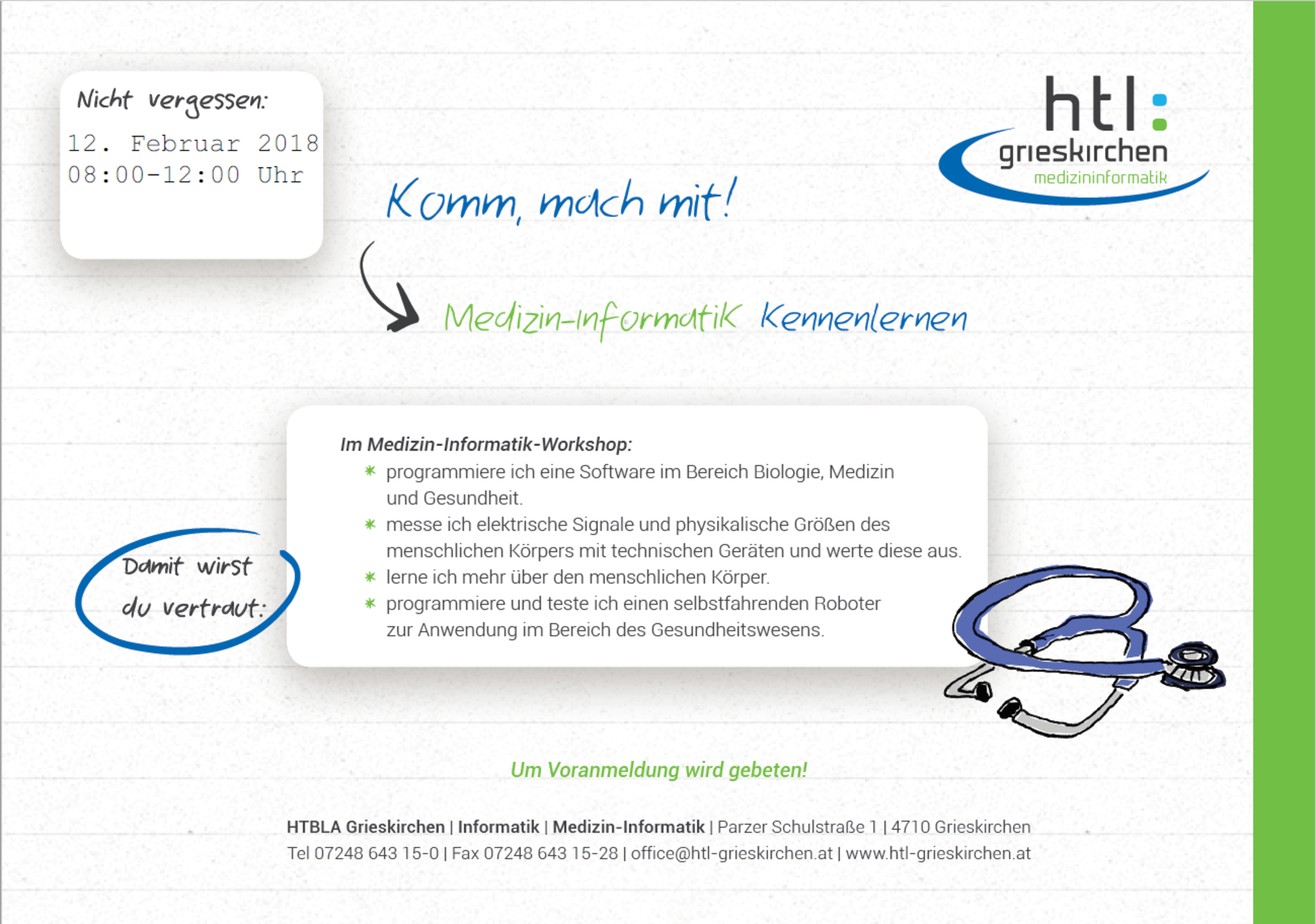 Medizin-Informatik-Workshop an der HTL Grieskirchen - Grieskirchen ...