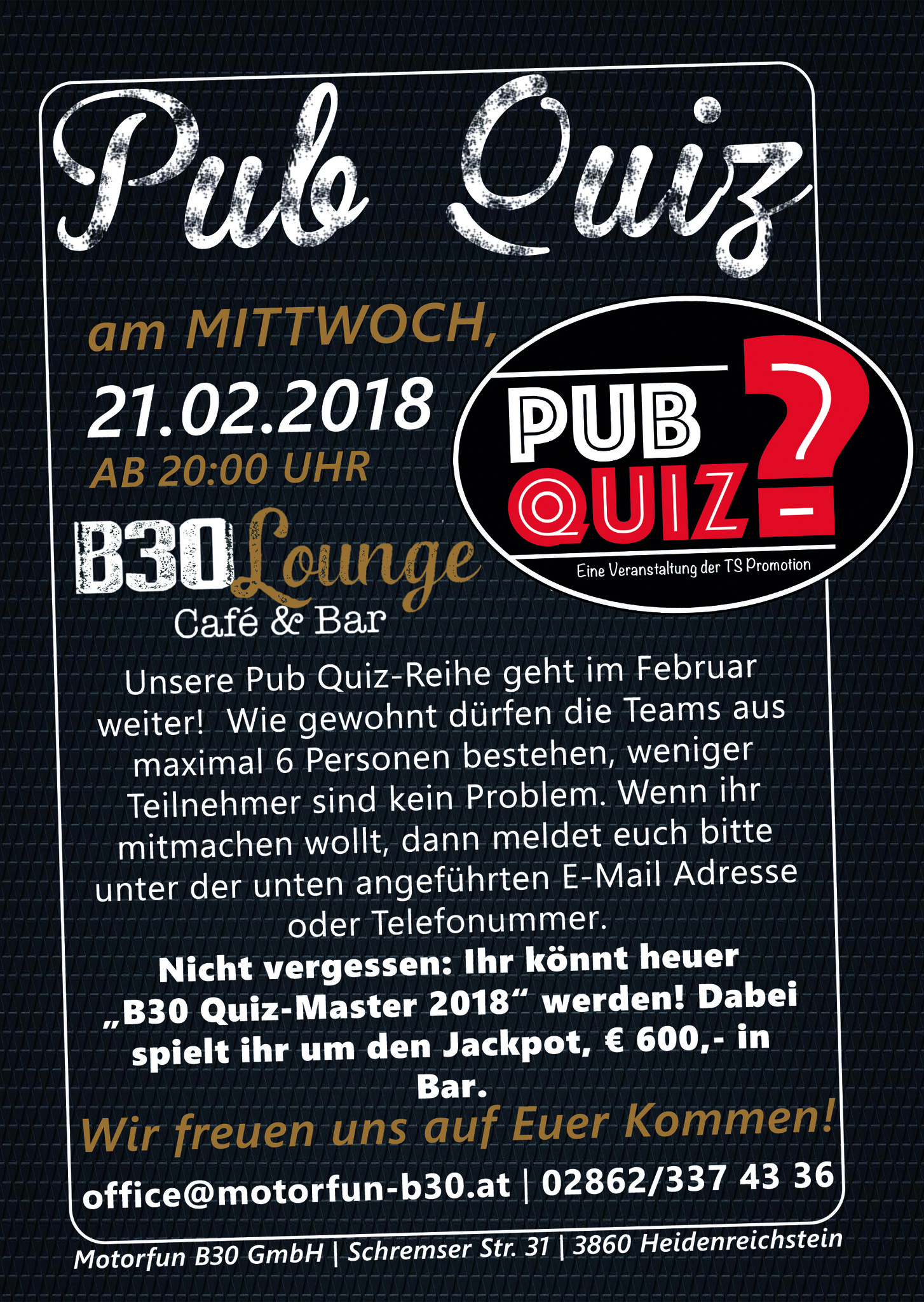 Pub Quiz im Motorfun B30 - Gmünd