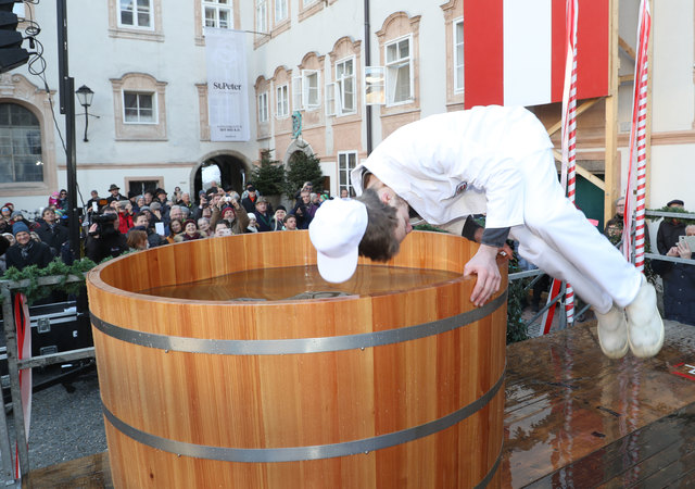 Metzgersprung zum Abschluss der Lehrzeit - Salzburg-Stadt