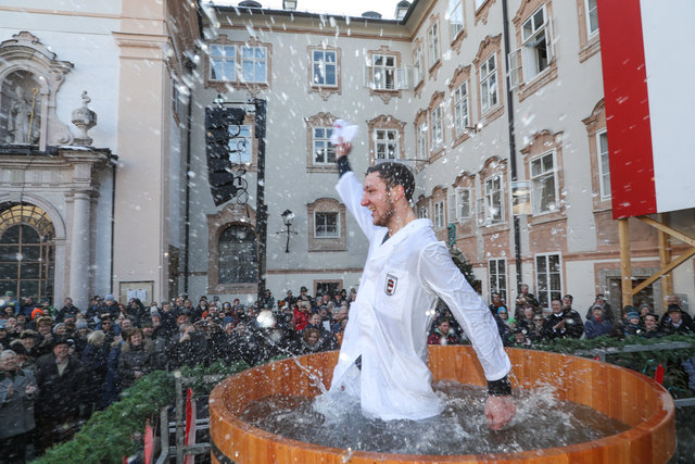 Metzgersprung zum Abschluss der Lehrzeit - Salzburg-Stadt