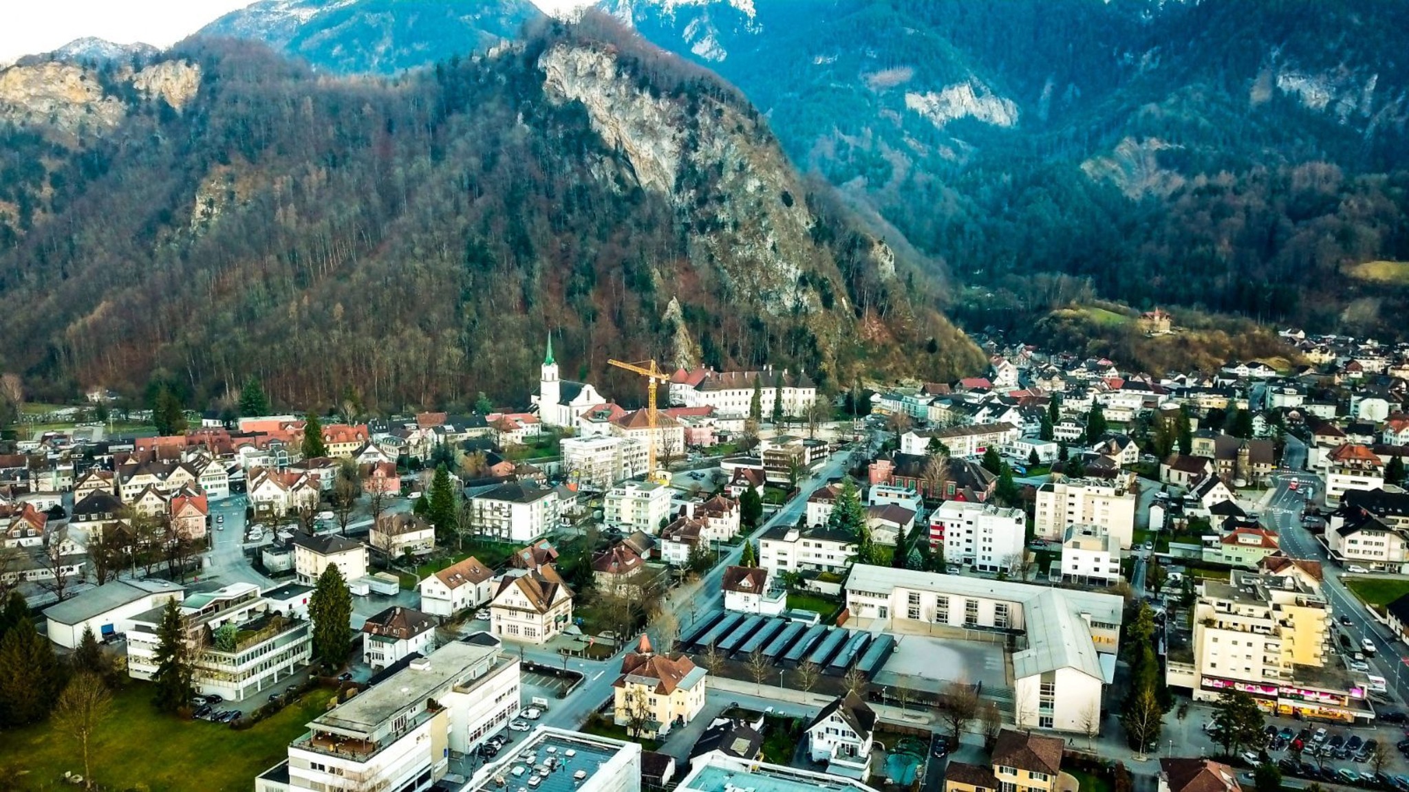 Luftaufnahme von Hohenems - St. Veit