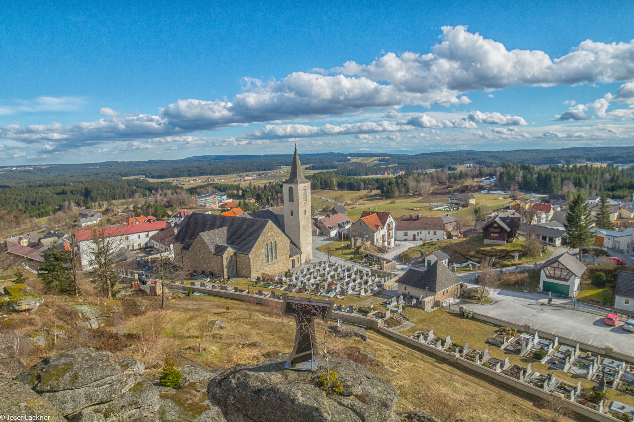 schöner Blick auf Bad Traunstein - Zwettl