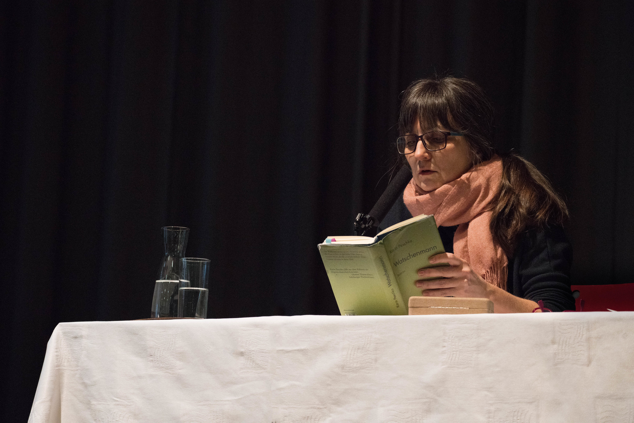 Autorin Karin Peschka beim Literaturcafé in den BBS - Rohrbach