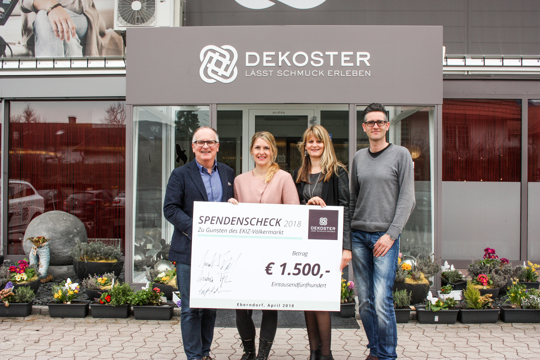 "dekoster" spendet 1.500 Euro an das Ekiz Völkermarkt - Völkermarkt