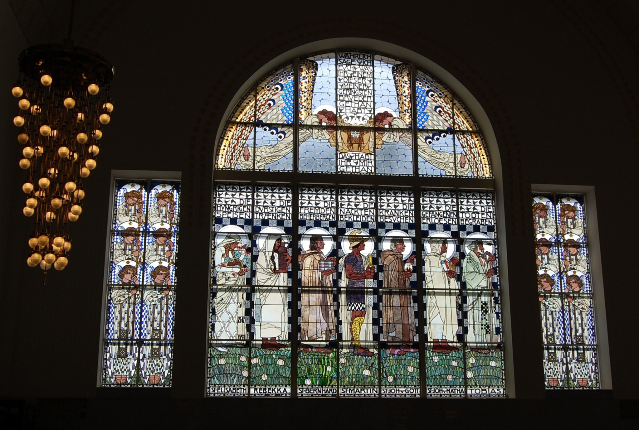 Kirchenfenster in der Otto Wagner-Kirche am Steinhof - Penzing