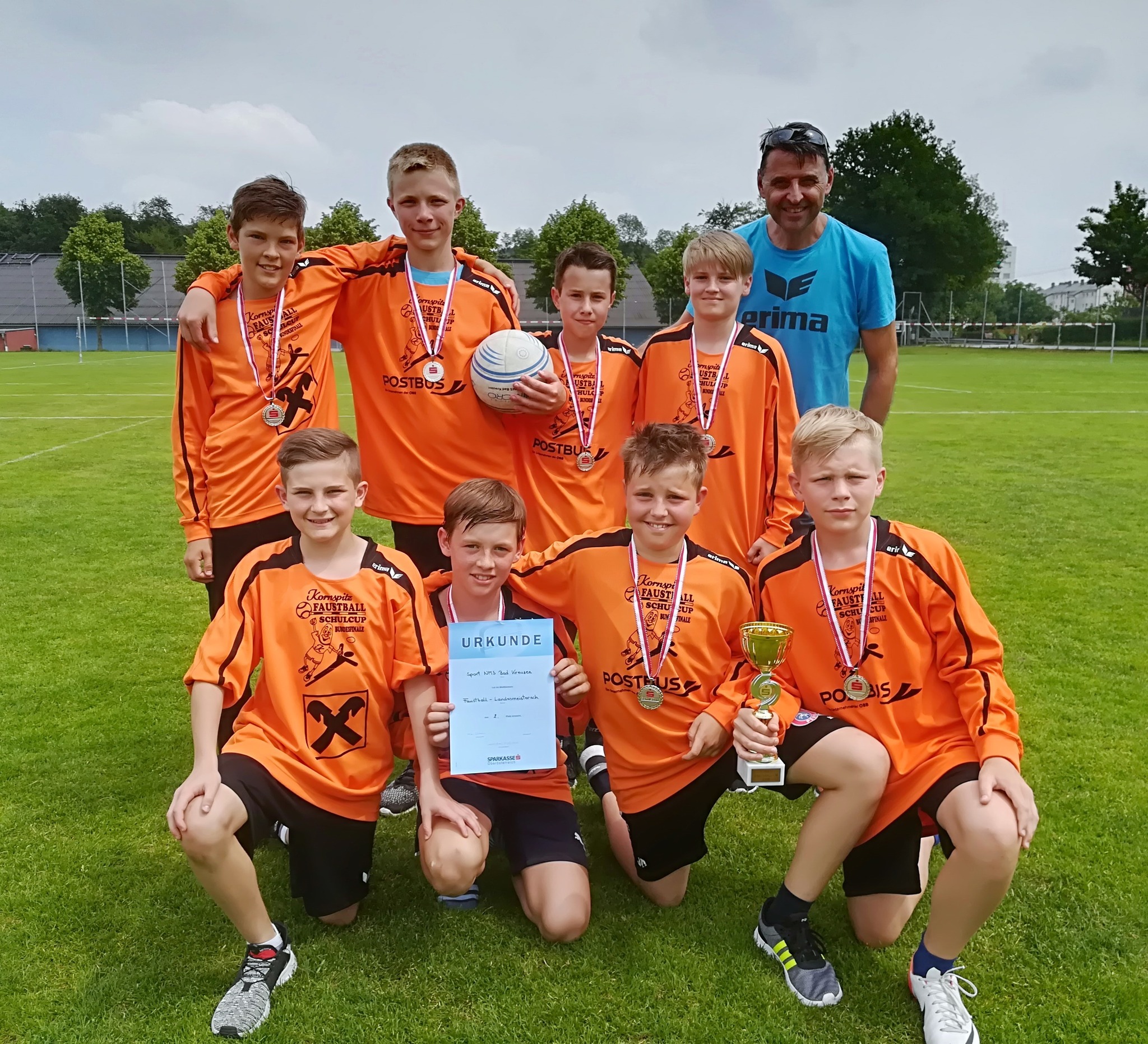 Vizelandesmeistertitel für Bad Kreuzner Faustball-U12 - Perg