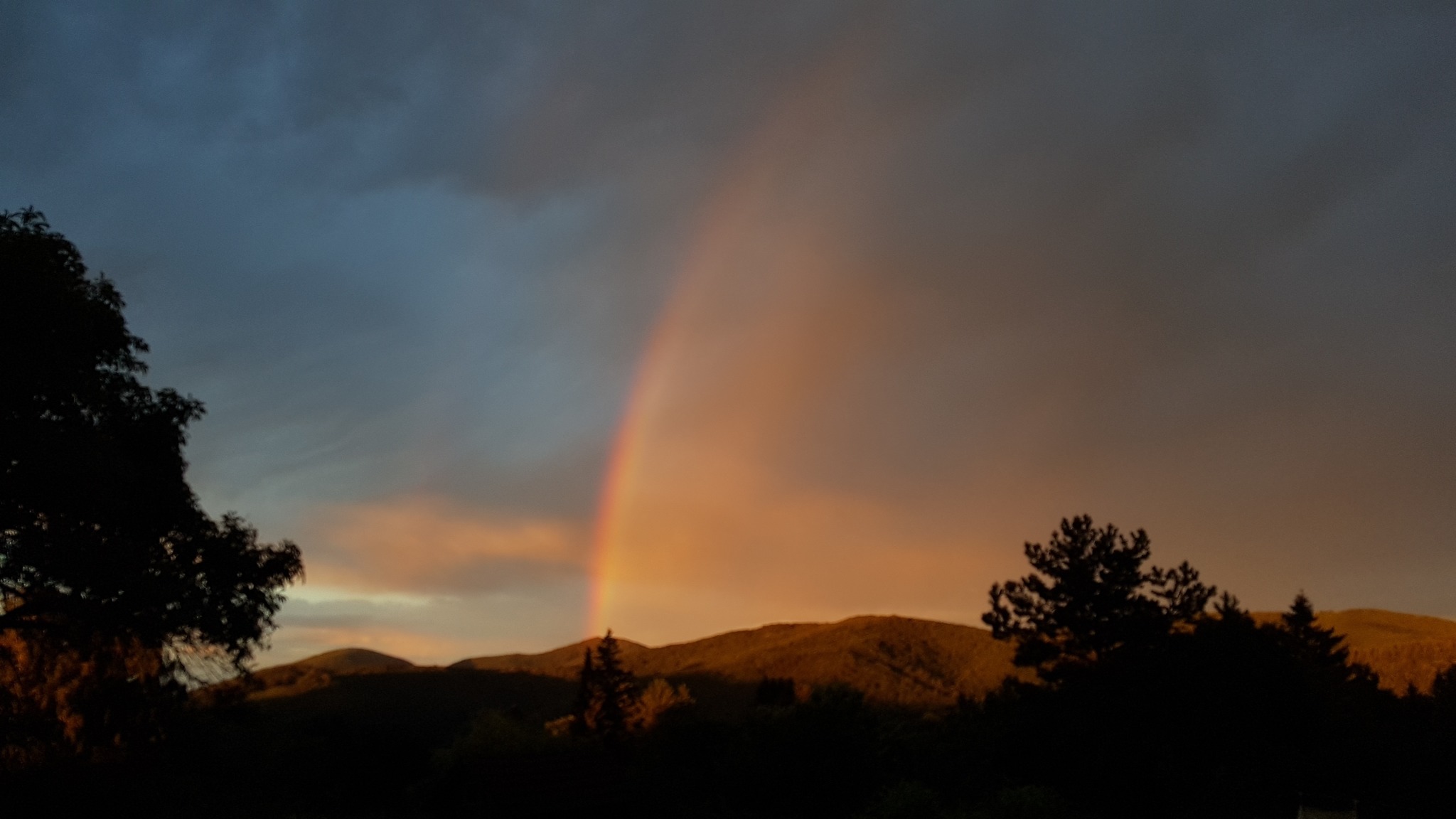 Regenbogen im Schein des Sonnenuntergangs - Purkersdorf