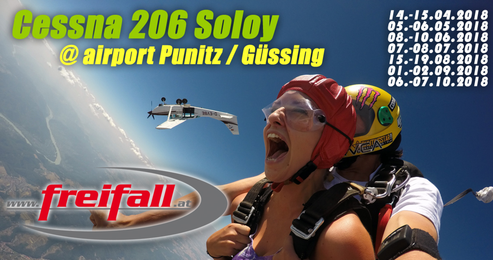 Tandemfallschirmspringen am Flugplatz Punitz - Güssing